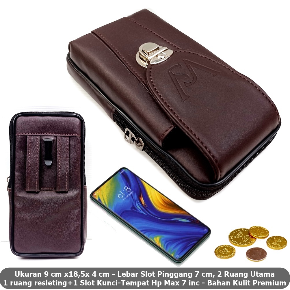 Jual Dompet Pinggang Hp Pria Combi Key Jumbo Max 7 ws Coffee | Shopee ...
