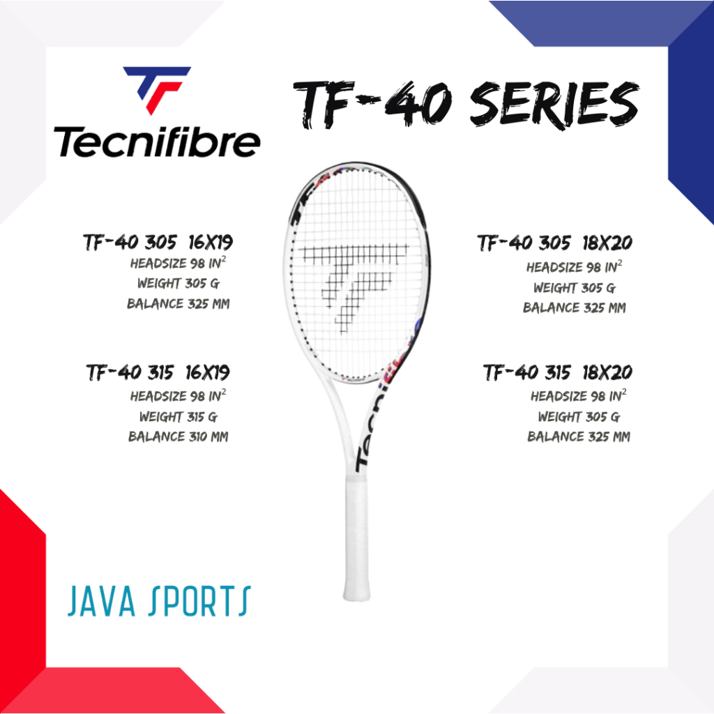 Jual Raket Tenis Tecnifibre TF-40 305 315 Series Original Tennis Racket | Shopee Indonesia