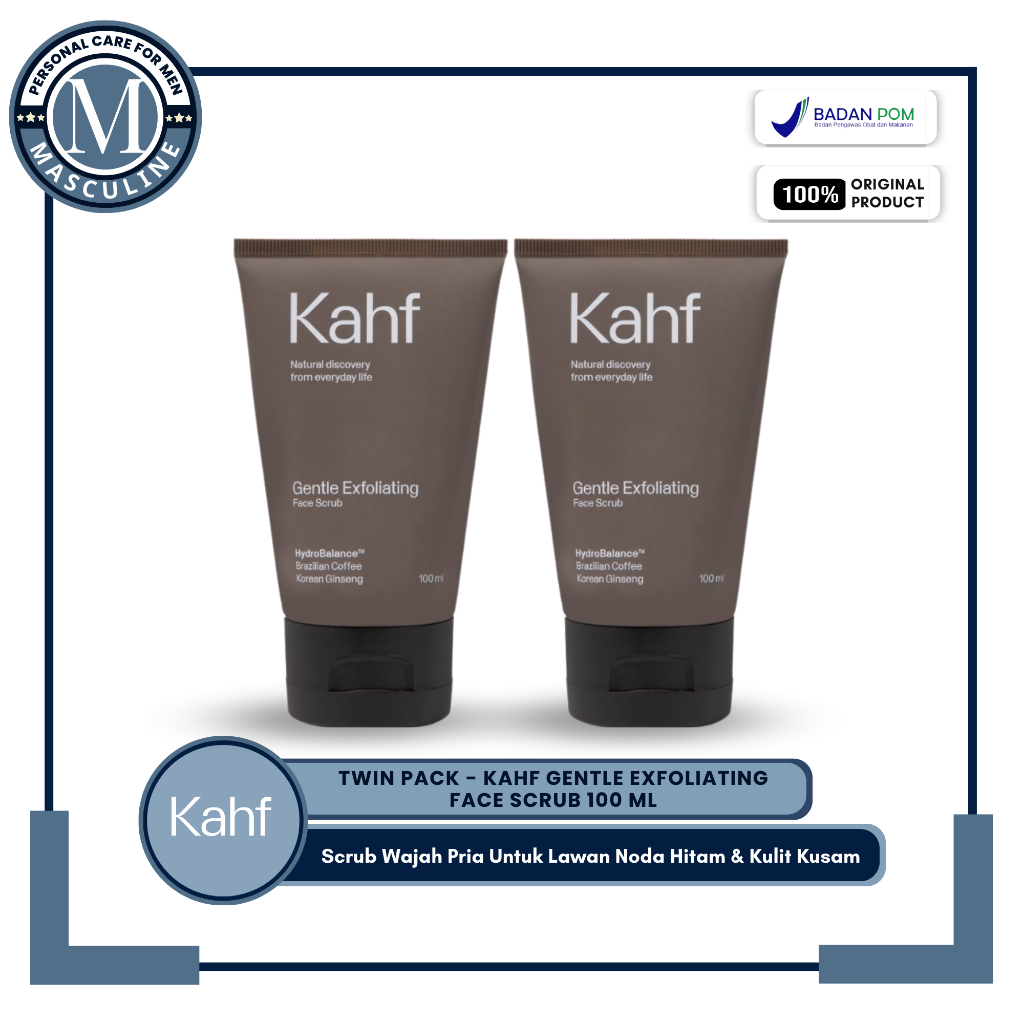 Jual Kahf Gentle Exfoliating Face Scrub 100 ml - Twin Pack (2 pcs ...