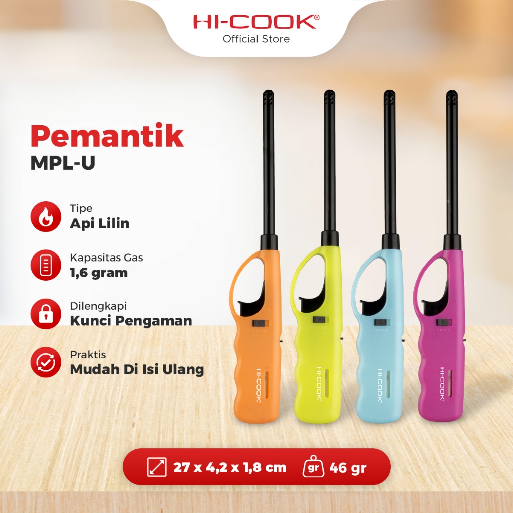 Jual Paket Hoki 1 - Hi-Cook Gas Lighter MPL-U 2 Pc + Gas Pemantik ...