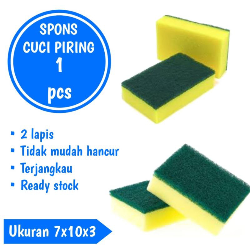 Jual Spons Cuci Piring Murah Spons Cuci Piring Dua Lapis | Shopee Indonesia