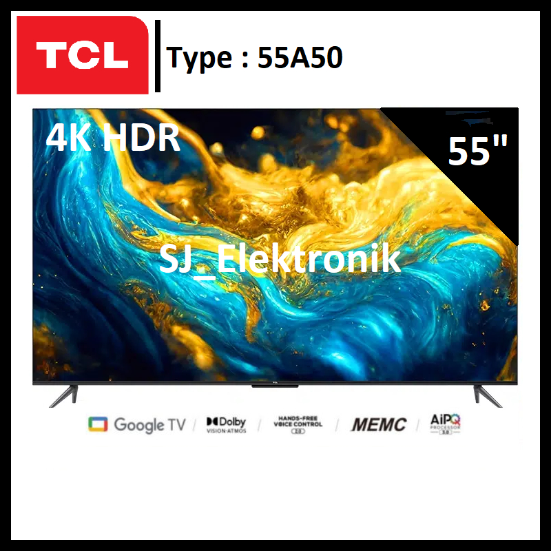 Jual (KHUSUS LUAR KOTA) LED TV TCL 55 Inch 55A50 4K HDR - Dolby Vision ...