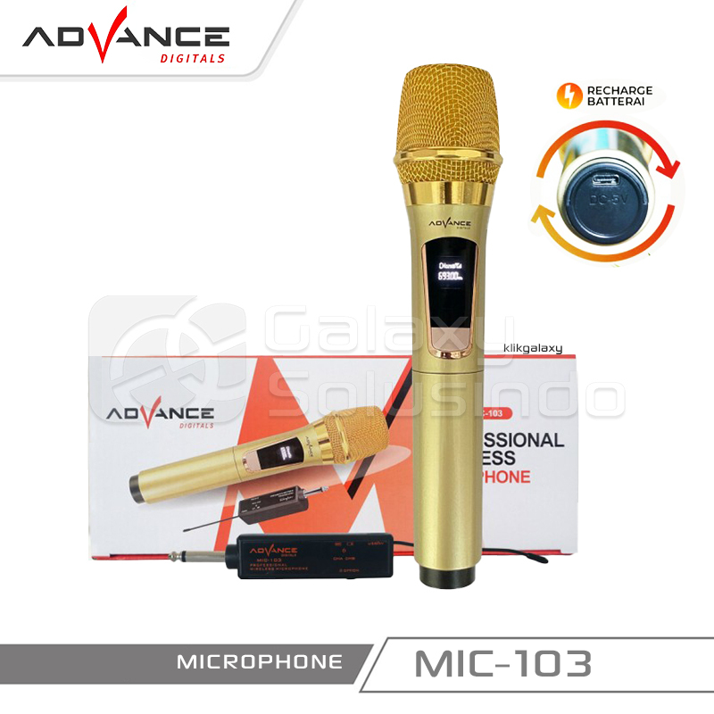 Jual ADVANCE MIC-103 Wireless Microphone | Shopee Indonesia