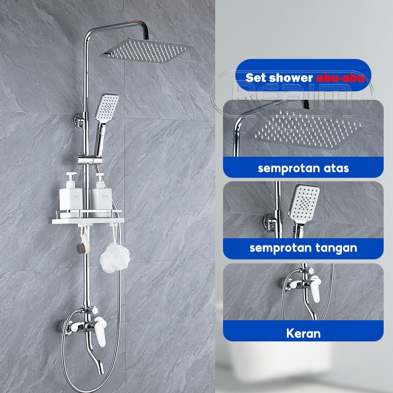 Jual Reaim Shower set 4 Fungsi Panas-Dingin Dengan Faucet / Hitam ...