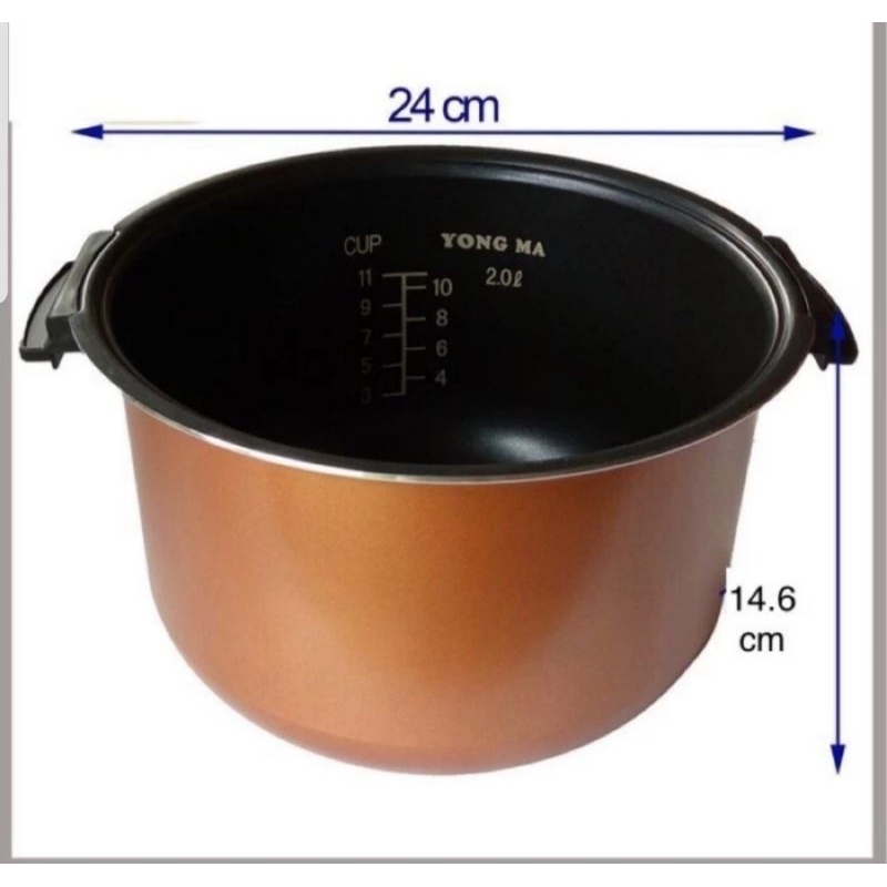 Jual YONG MA : PANCI MAGIC COM ECO CERAMIC WING YONGMA INNER POT KUPING ...