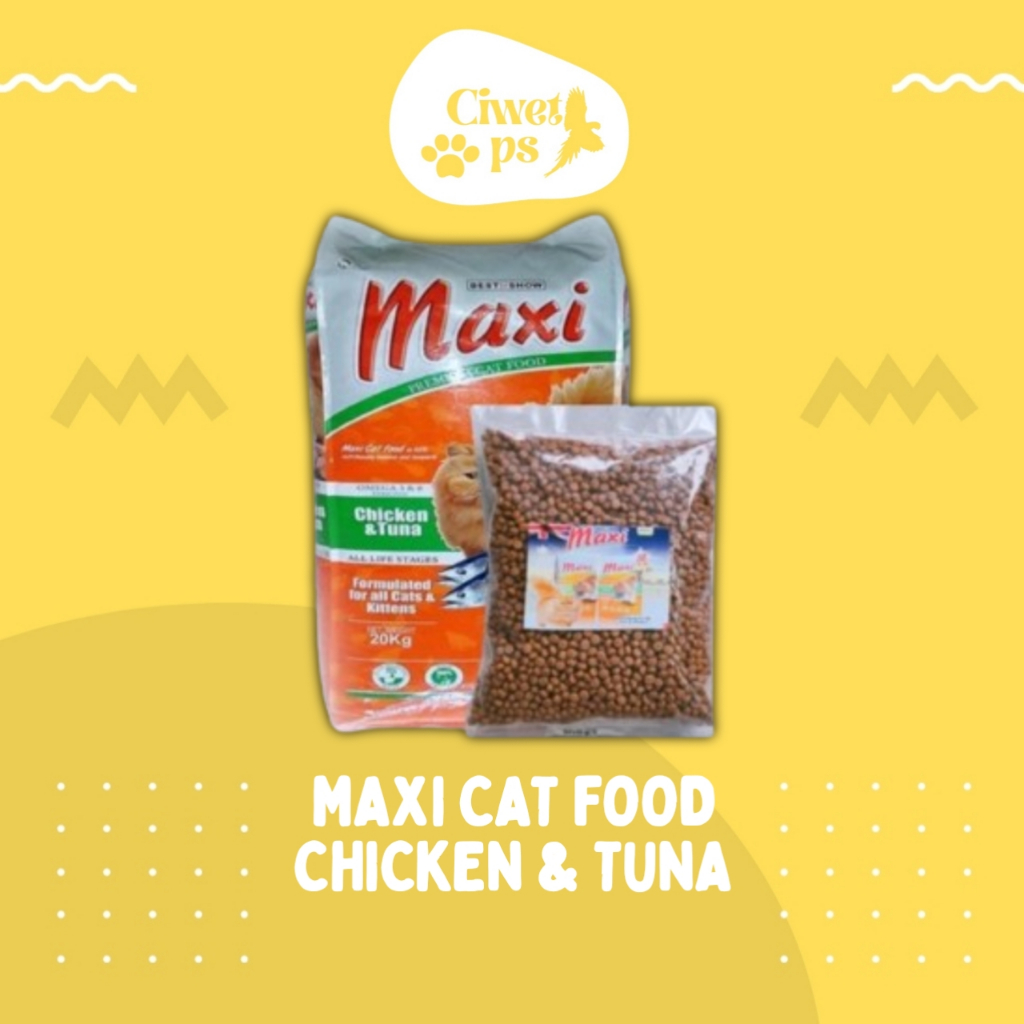Jual MAXI CAT FOOD REPACK CHICKEN AND TUNA 800GR | Shopee Indonesia