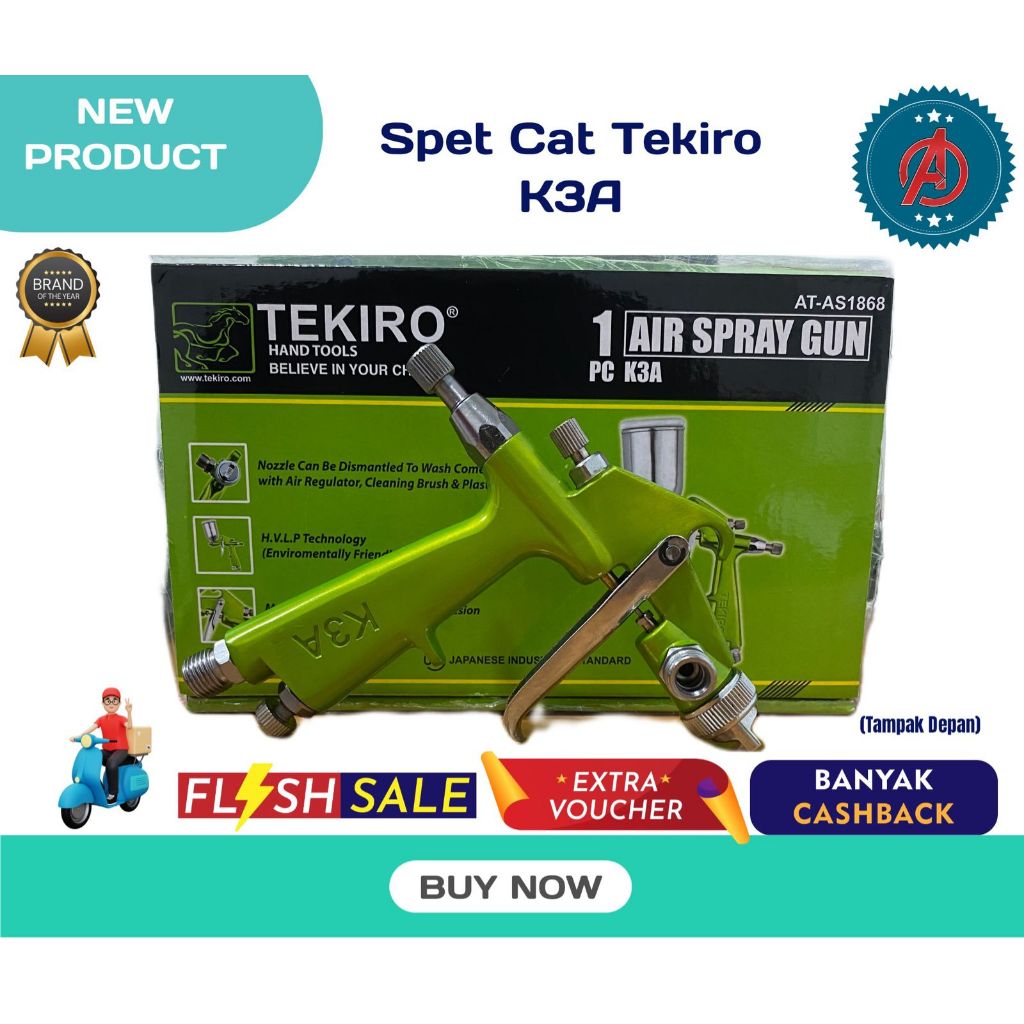 Jual Spray Gun K-3 Tabung Atas Tekiro/Semprotan cat tabung atas ...