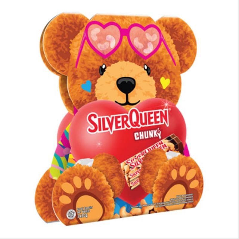 Jual SilverQueen Beruang Chunky Bear Chocolate 3 x 30 g | Shopee Indonesia