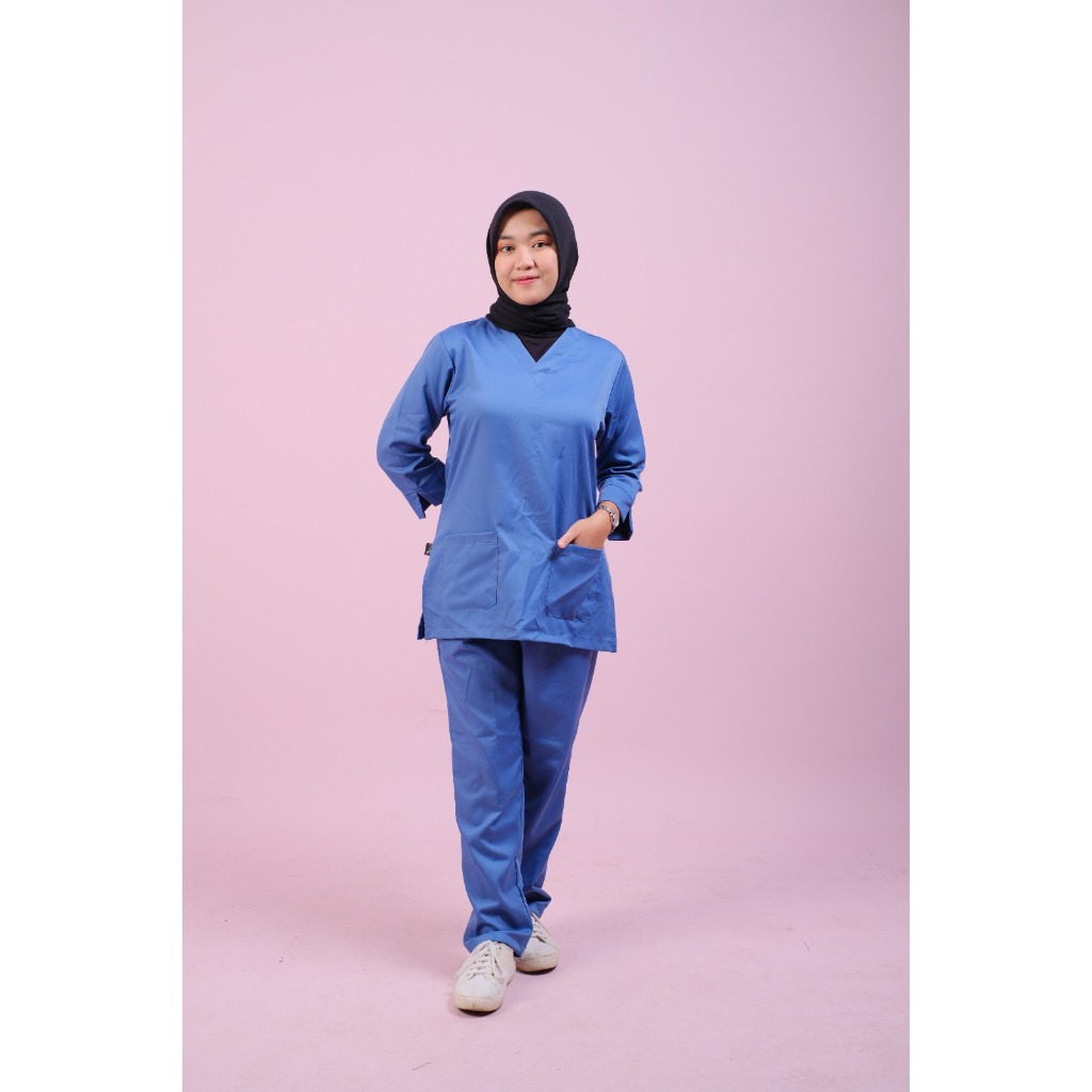 Jual Baju Ok Oka Lengan 7/8 Slim fit Bahan Toyobo | Medical Scrub ...