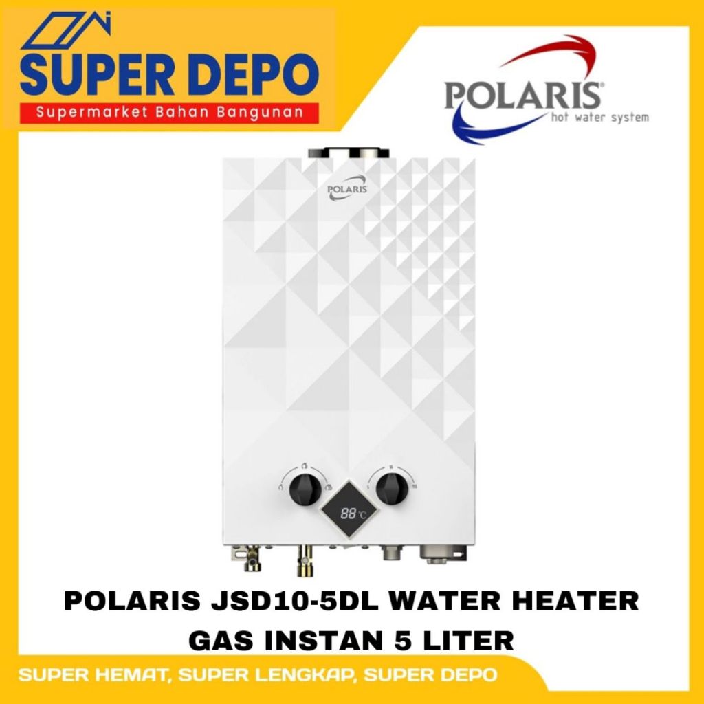 Jual WATER HEATER POLARIS JSD10-5DL WATER HEATER GAS INSTAN 5 LITER ...