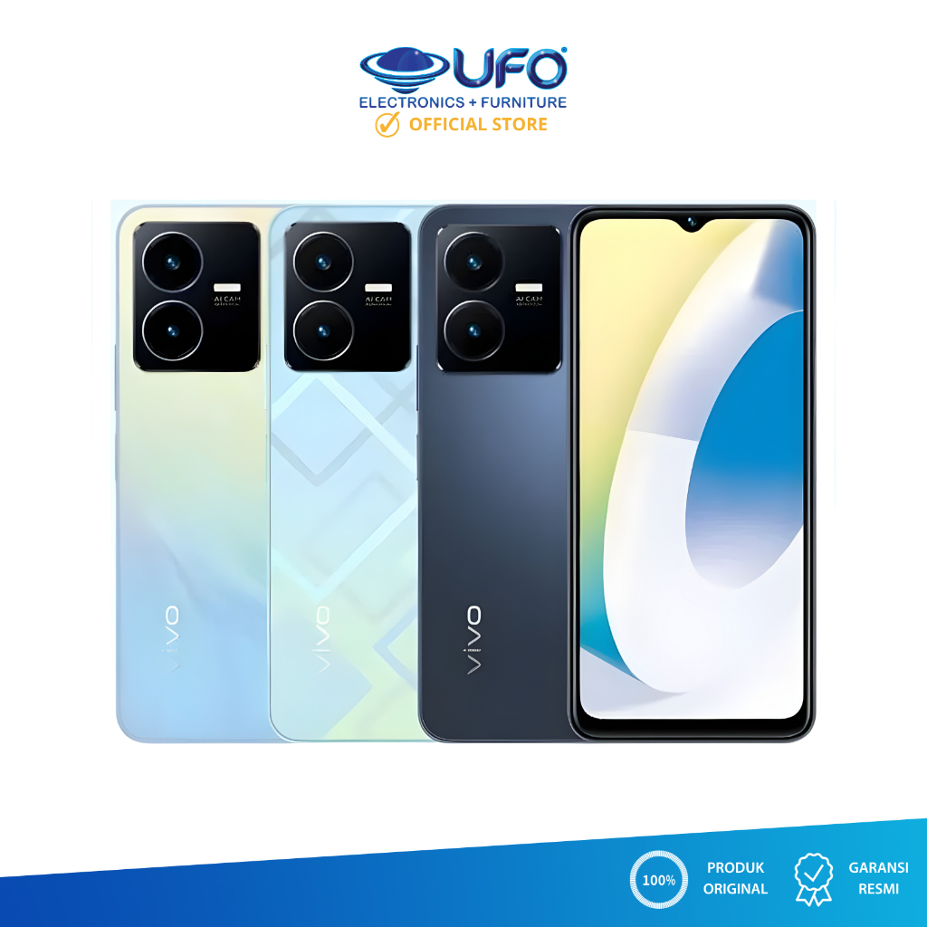 Jual VIVO Y22 Handphone 4/64GB 6/128GB Smartphone Blue Green Cyan Garansi Resmi | Shopee Indonesia