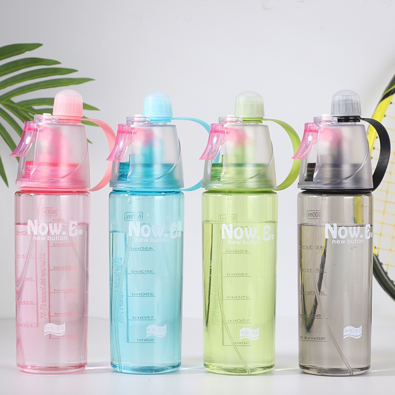 Jual BOTOL MINUM SPRAY NEW BUTTON 600 ML / SPORT SPRAY AIR UNIK KLX 117 ...