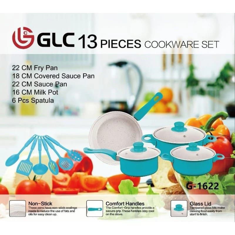 Jual COOKWARE SET 13PCS / PERALATAN MASAK PANCI SET / PANCI SET SPATULA ...