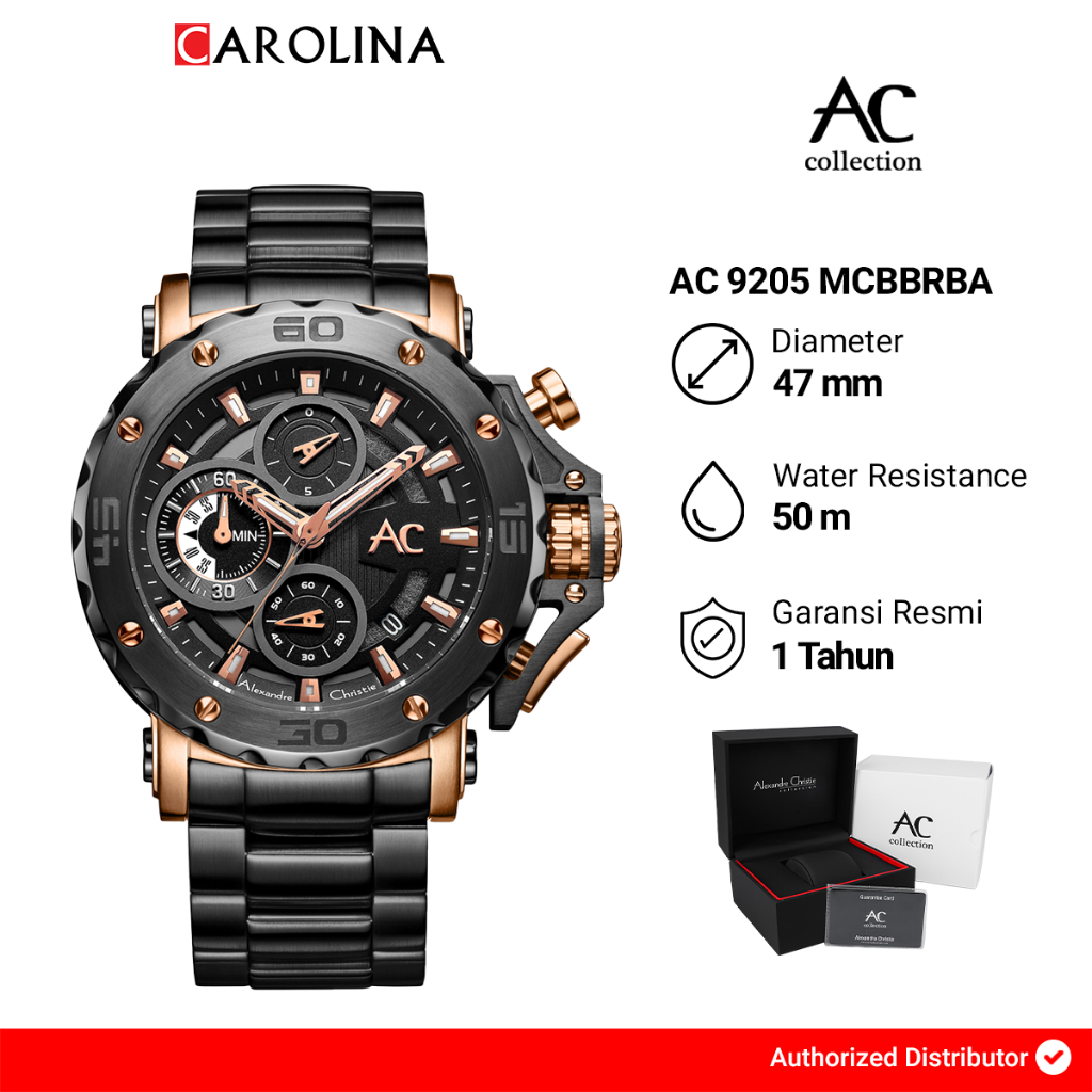 Jual Jam Tangan Pria Alexandre Christie Chronograph AC 9205 MCBBRBA ...