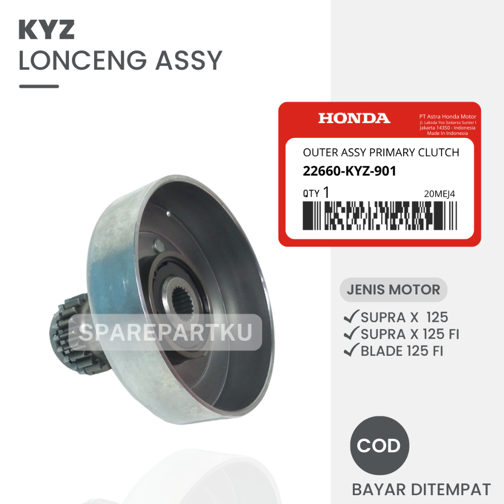 Jual KYZ LONCENG ASSY SUPRA X 125 HELM IN / SUPRA X 125 FI / BLADE 125 ...