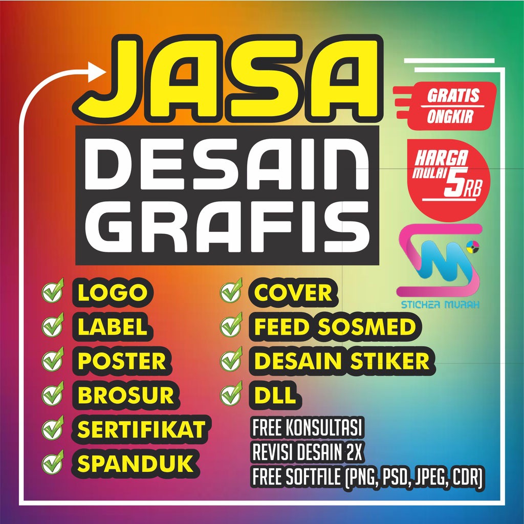 Jual Stiker Murah Bandung Jasa Desain Grafis Logo Label Poster Brosur ...