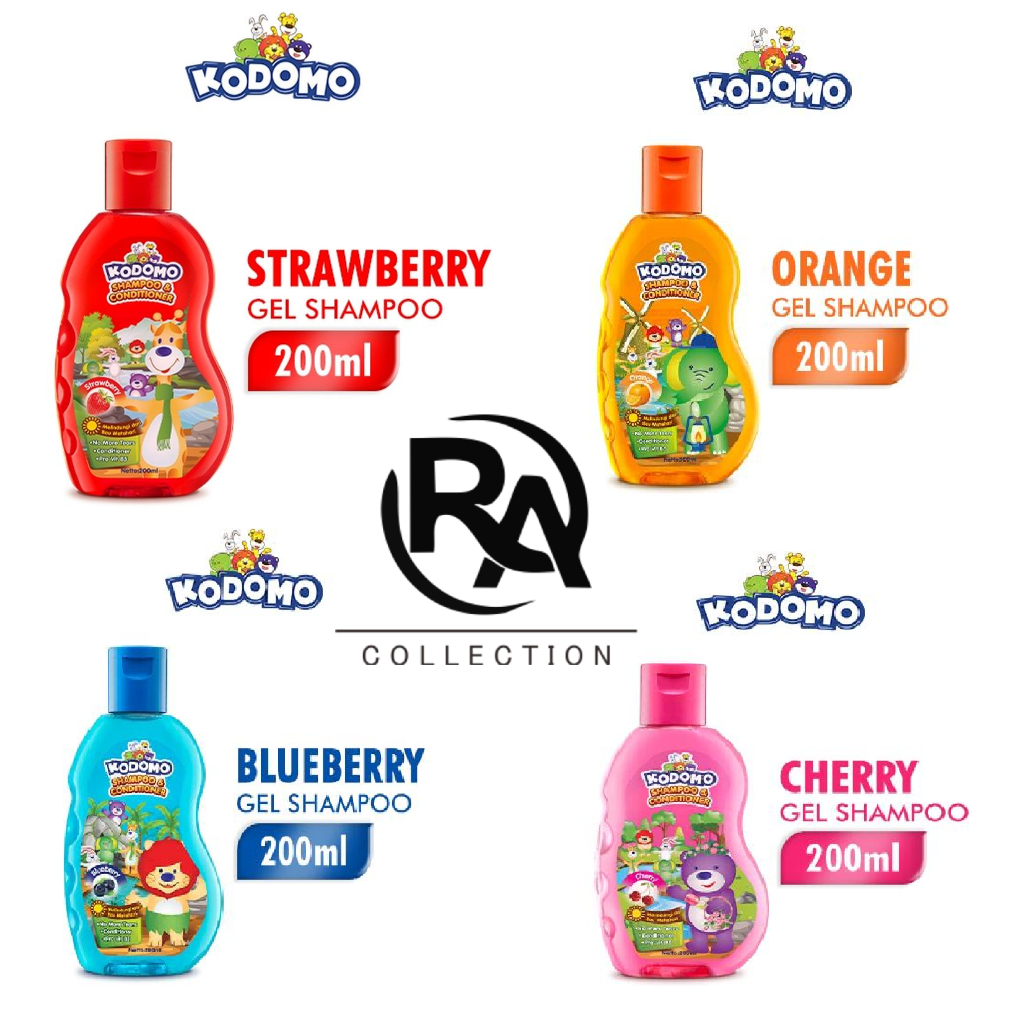 Jual Kodomo SHAMPOO & CONDITIONER Blueberry/Strawberry/Orange/Cherry 200ml - Rafka Aulia ...