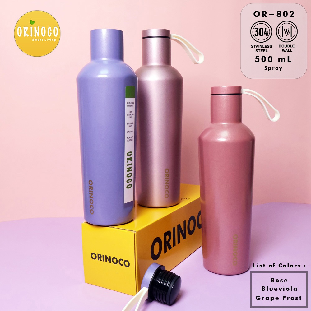 Jual Orinoco Botol Minum Stainless 500 ML Tumbler Glossy Keep OR-802 ...