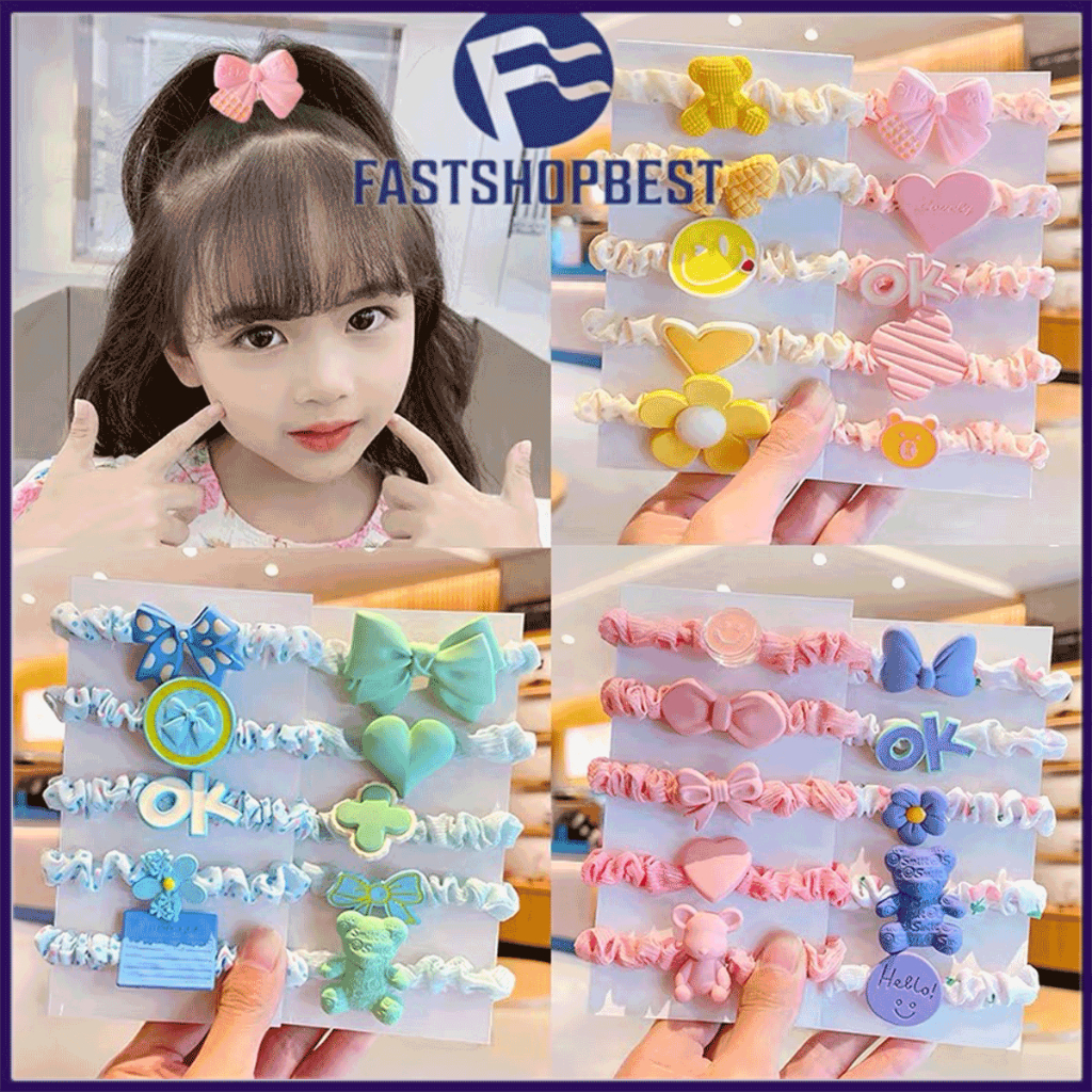 Jual 5PCS / SET IKATAN RAMBUT SCRUNCHIE ANAK / KUNCIRAN SCRUNCHIE ANAK ...