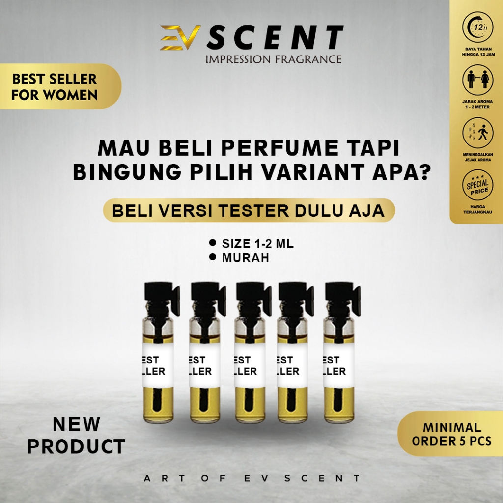 Jual EV SCENT - TESTER VIAL Parfum Tahan Lama FOR WOMEN - Identik ...
