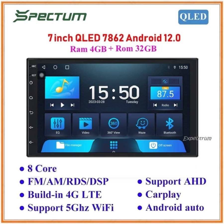 Jual Headunit Android TS10s UIS7862 SPECTUM. DSP QLED 4G BT GPS WIFI ...