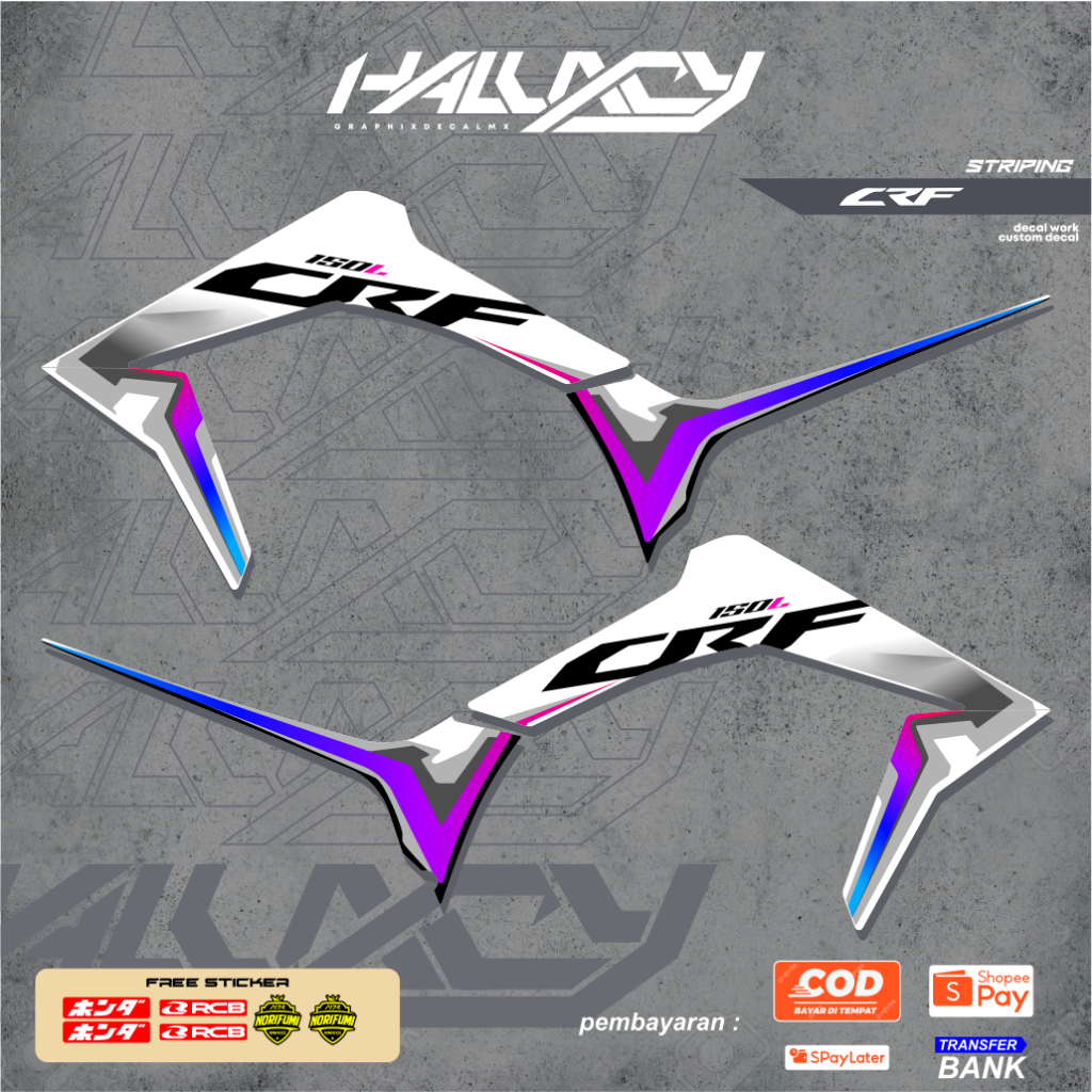 Jual STIKER STRIPING CRF 150 L STRIPING CRF SEMI FULL BODY HOLOGRAM ...