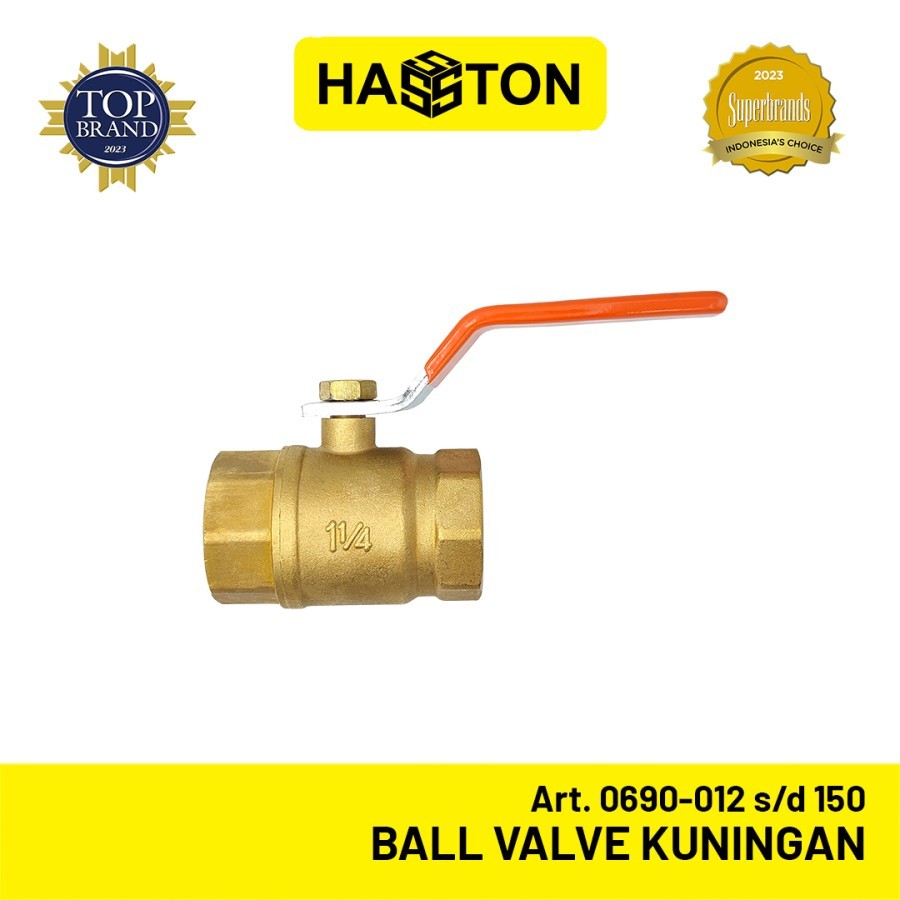 Jual Hasston Ball Valve Kuningan/Katup Bola Kuningan / Stop Kran Air | Shopee Indonesia