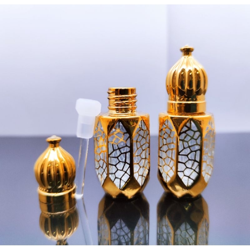 Jual BOTOL - KUBAH GOLD 8 ML | Botol parfum kosong Stick kaca Oles ...