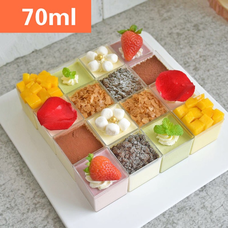 Jual 10 SET Premium mini Pudding cup 70ML Jelly Cup Food Grade | Shopee ...
