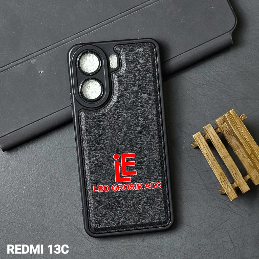 Jual REDMI 13C CASE LEATHER PRO SOFTCASE BLACK REDMI 13C | Shopee Indonesia