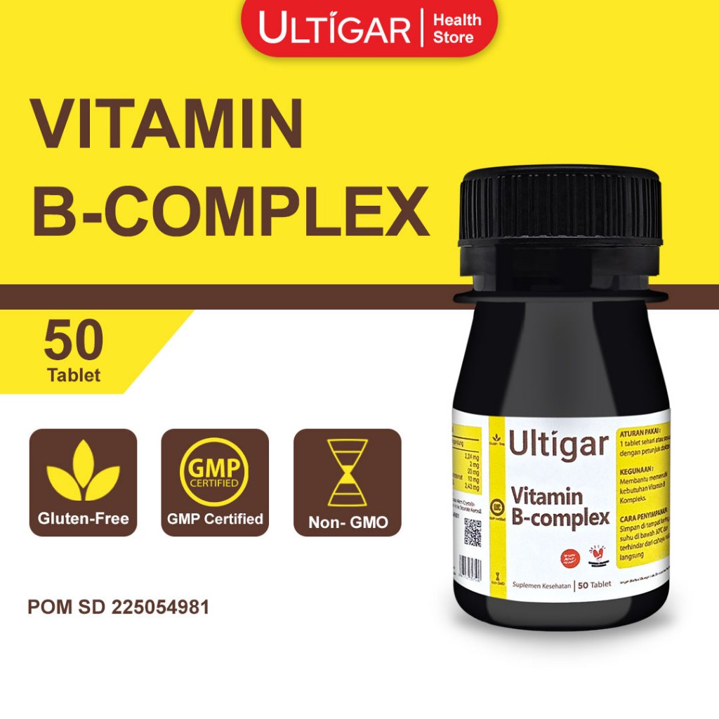 Jual Ultigar Vitamin B-Complex - Botol isi 50 Tablet - Suplemen ...