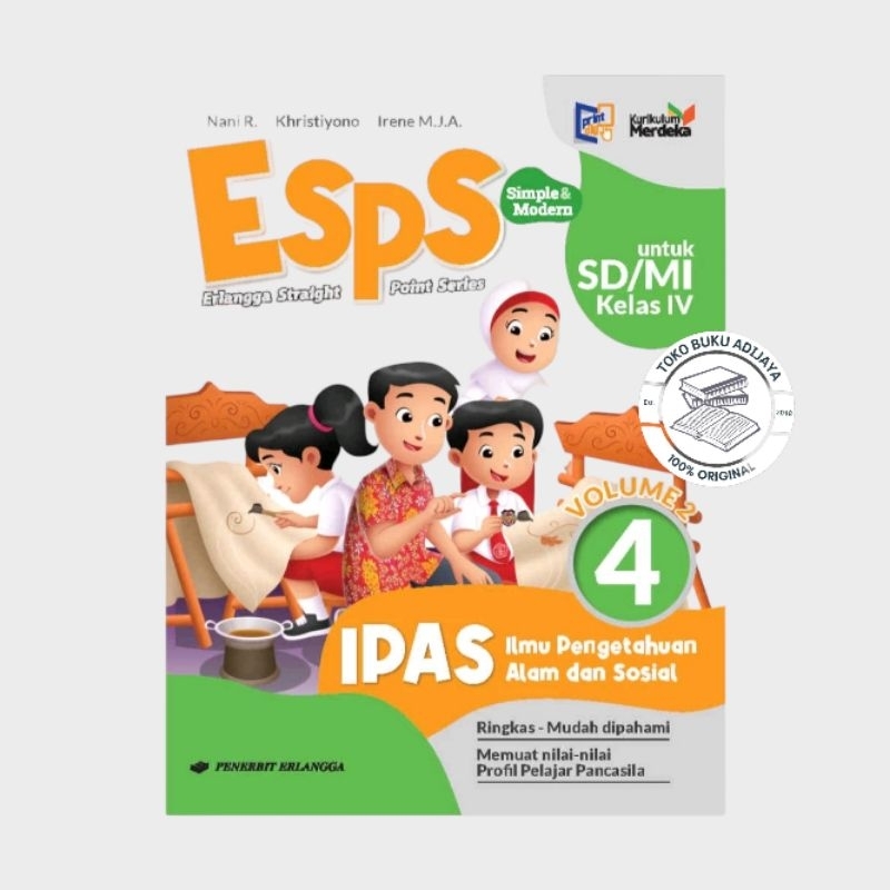Jual ESPS IPAS SD MI Kelas 1 2 3 4 5 6 Volume 1 2 Kurikulum Merdeka Erlangga | Shopee Indonesia