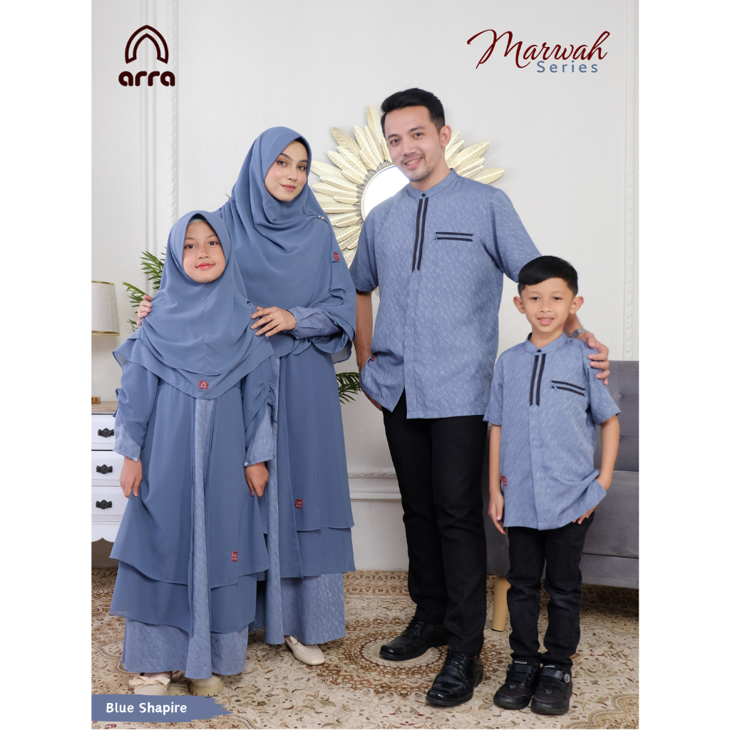 Jual Sarimbit Baju Koko Gamis Couple Cauple Keluarga ARRA Series MARWAH ...