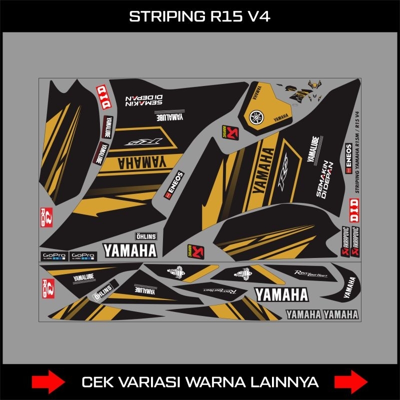 Jual Striping Yamaha R15 V4 Livery Copy R25 / Decal Motor R15M Concept ...