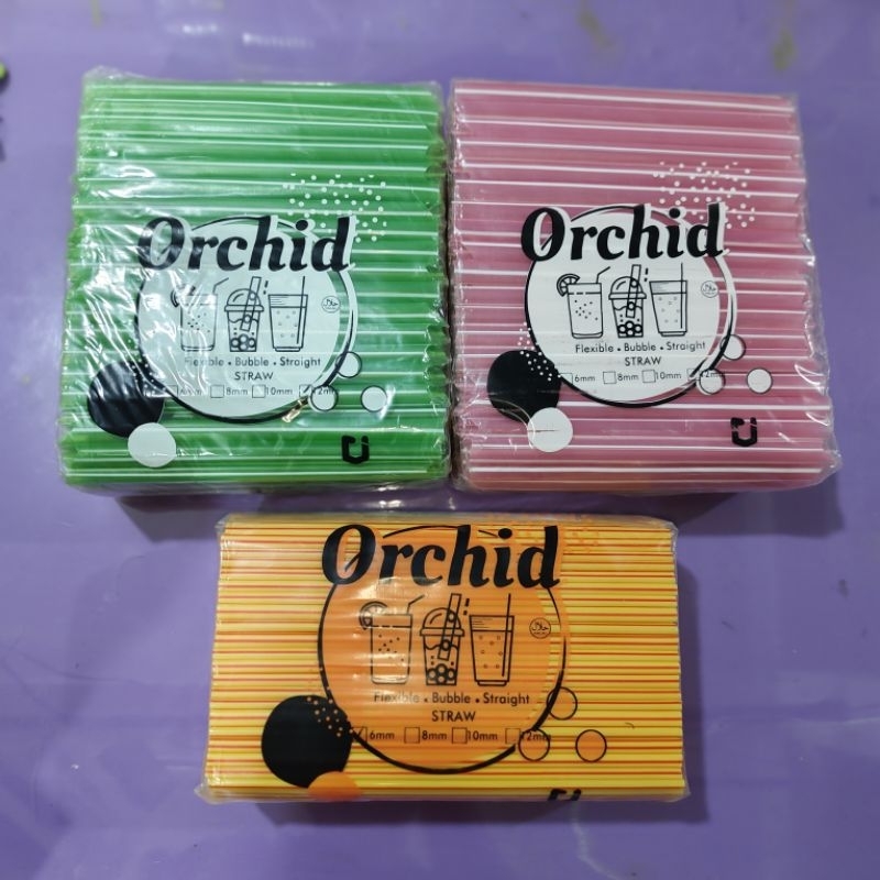 Jual pipet sedotan minuman orchid 6mm/12mm (3var) | Shopee Indonesia