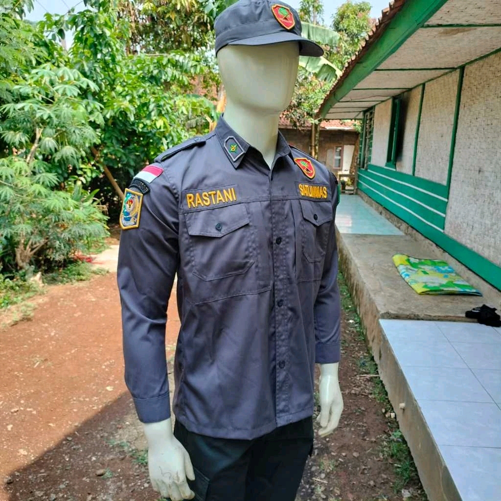 Jual Rastore SERAGAM SATLINMAS TERBARU STELAN LINMAS HANSIP WARNA ABU ...