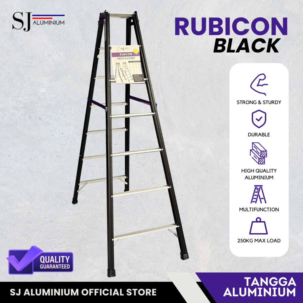 Jual RUBICON BLACK - Tangga Lipat Aluminium Ladder Multifungsi Jumbo ...