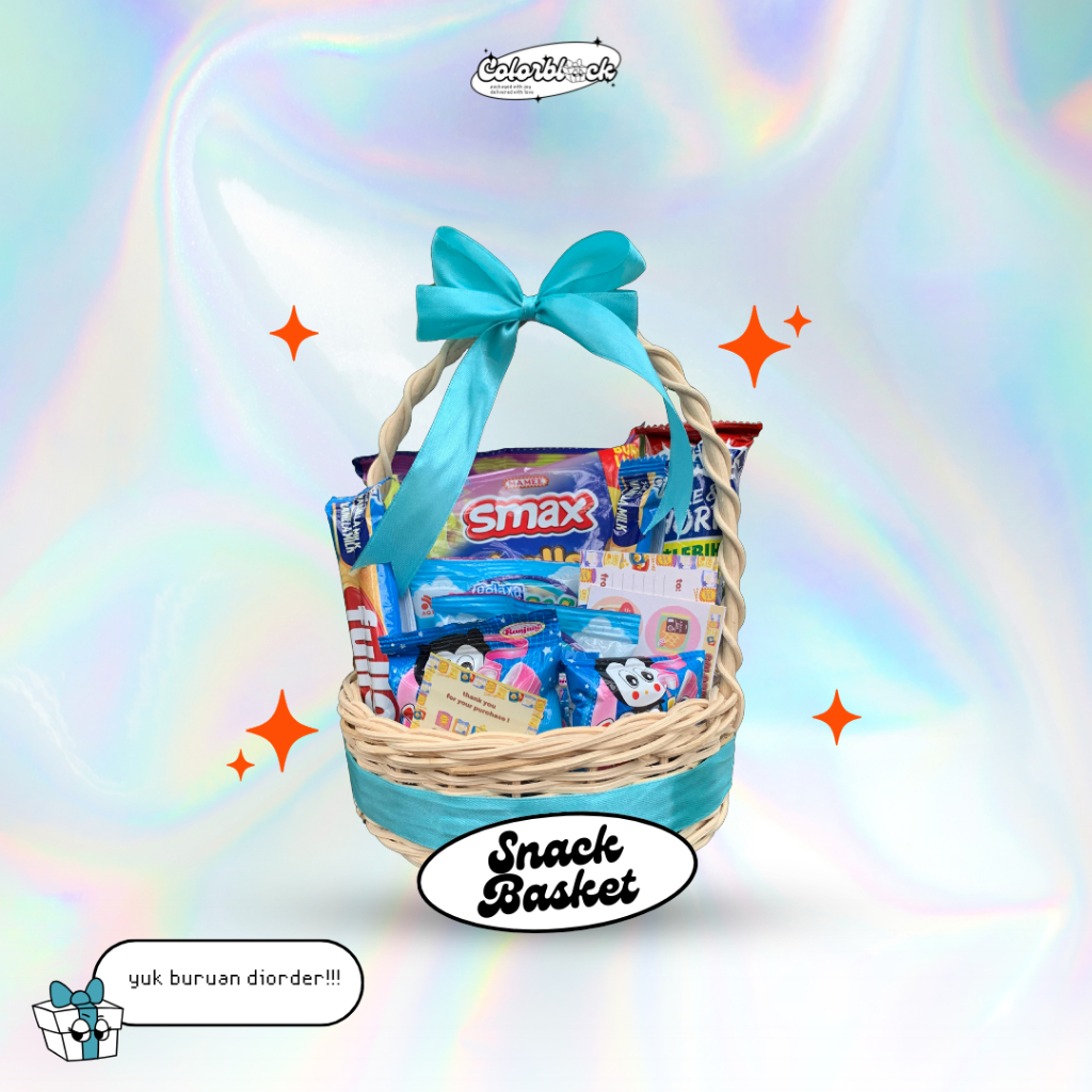 Jual Blue Snack Basket/Gift Box Snack/Kado Wisuda/Kado Ulang Tahun ...