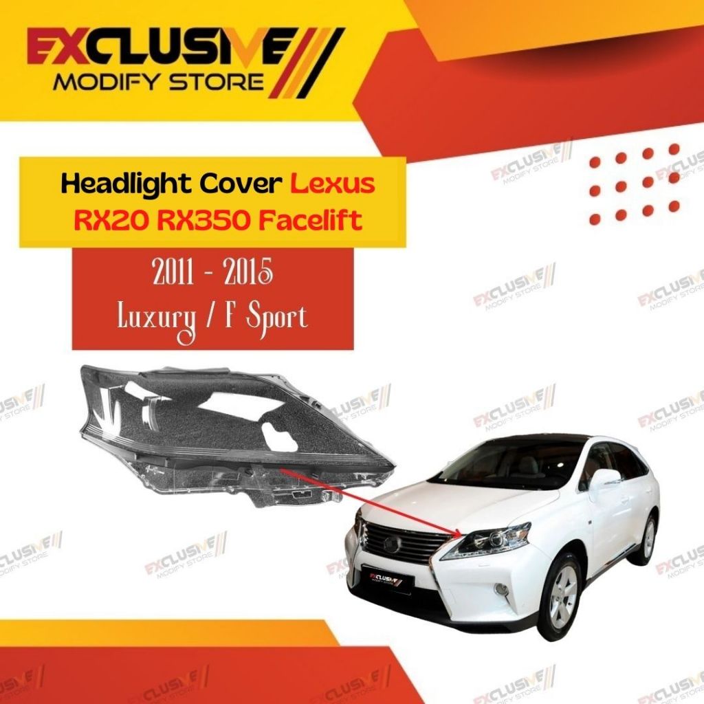 Jual KACA MIKA LAMPU LEXUS RX270 RX350 FACELIFT 2011-2015 LUXURY / F ...