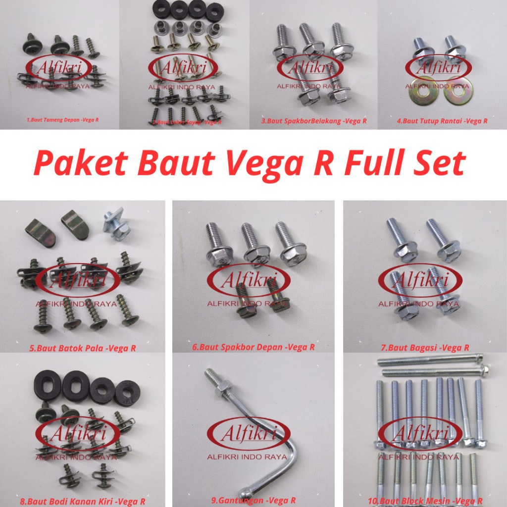 Jual 6 Vega R Full Set / Baut Yamaha Vega R New Full Body / Baut Vega R ...