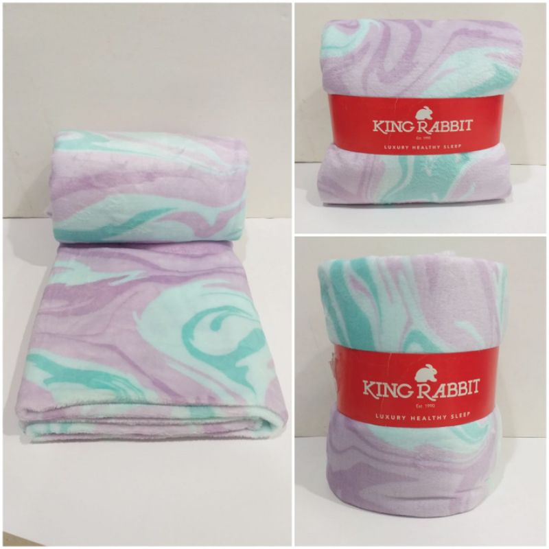 Jual King Rabbit Thermal Blanket Selimut Fleece 150 x200 cm | Shopee ...