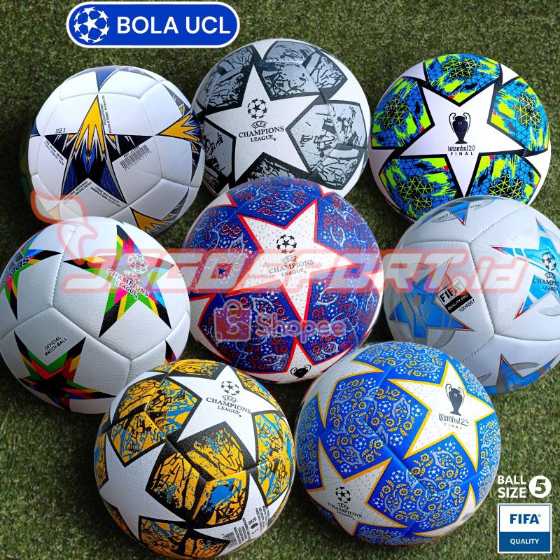 Jual UCL CHAMPIONS LEAGUE Bola Sepak Size 5 Jahit Empuk Ball Sepakbola ...