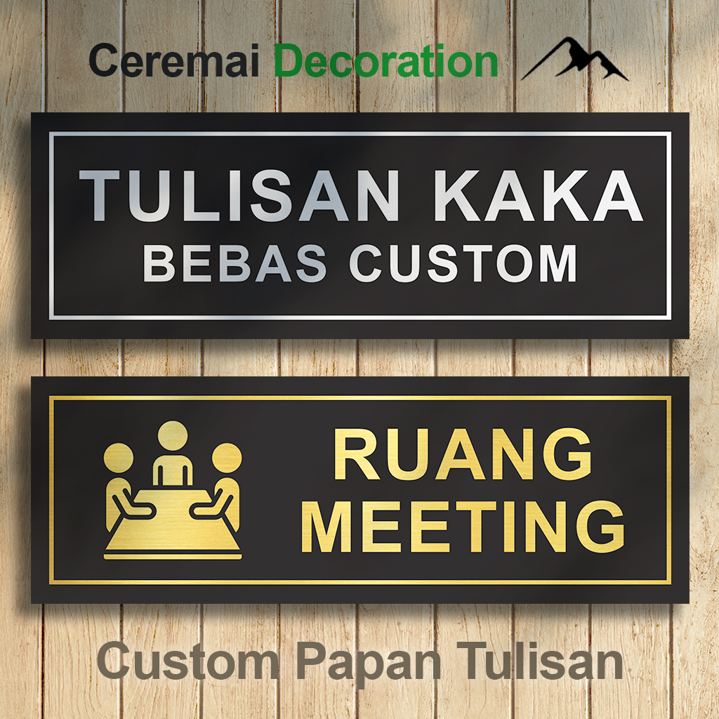 Jual CUSTOM PAPAN NAMA RUANGAN PETUNJUK PERINGATAN SIGN BOARD GANTUNG ...