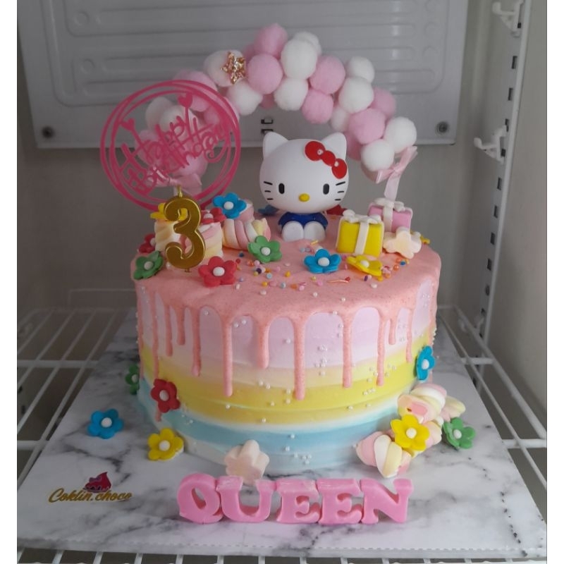 Jual kue ultah karakter hello kitty / cake birthday hello kitty ...
