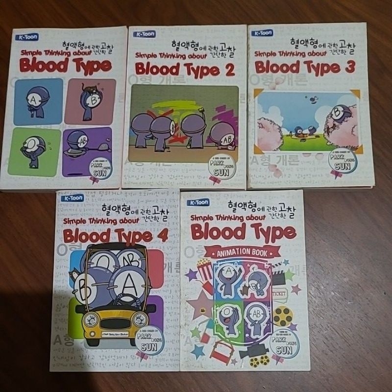 Jual Simple Thinking about Blood Type SET 1-4 & Animation Book | Shopee ...