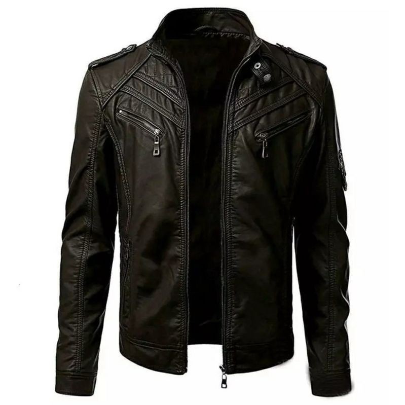 Jual Jaket semi kulit pria terbaru anti air dan angin untuk motor pria ...