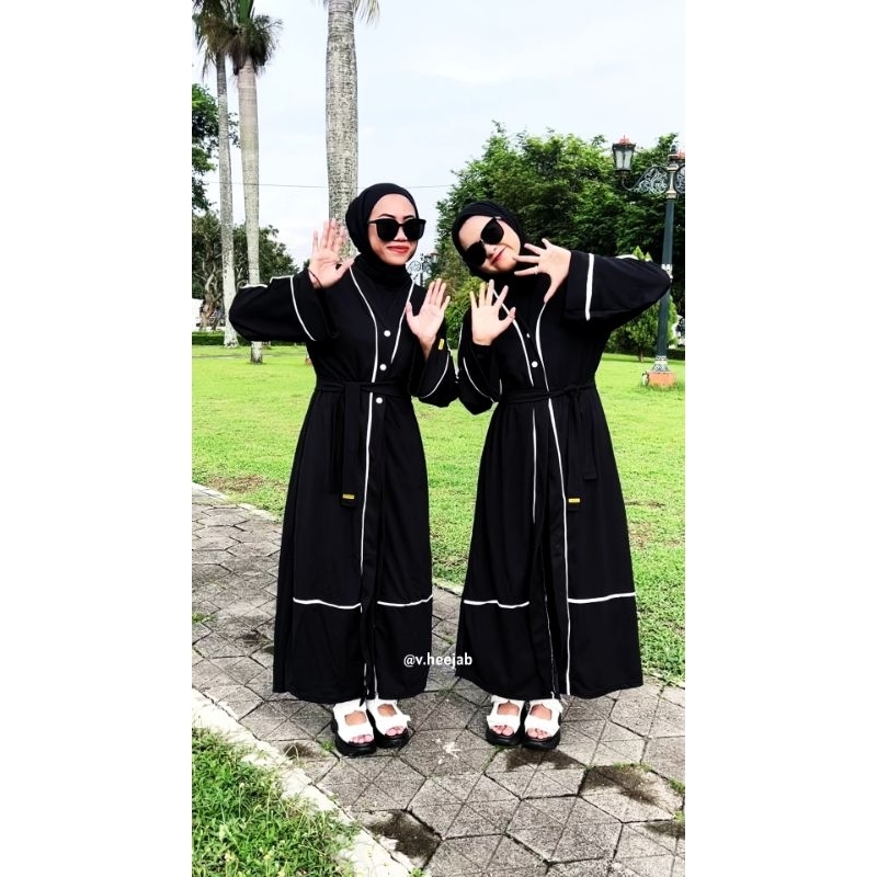 Jual [BISA COD] EXCLUSIVE BY V.HEEJAB KUMPULAN GAMIS ABAYA HITAM MURAH ...