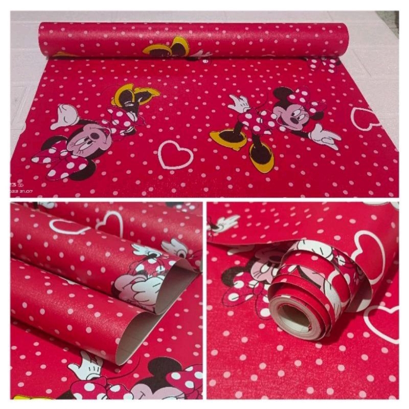 Jual Wallpaper Dinding Karakter Mickey Mouse Merah Wallpaper Kamar ...