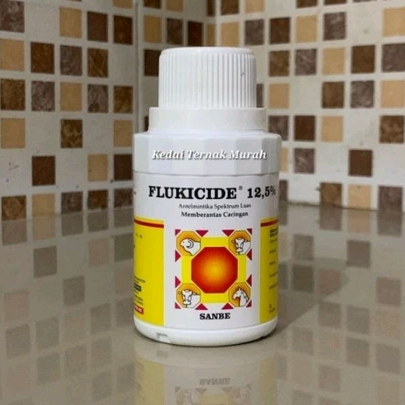 Jual Flukicide 12,5% cair 100 ml obat cacing hewan kambing babi sapi ...