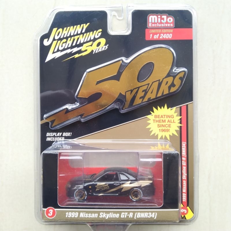 Jual Johnny Lightning 1999 Nissan Skyline GTR R34 50th BNR34 Anniversary R-34 | Shopee Indonesia